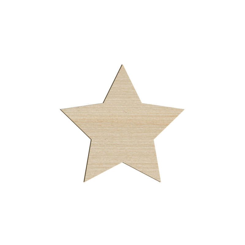 Forme étoile en bois, support de décoration, étoile décorative